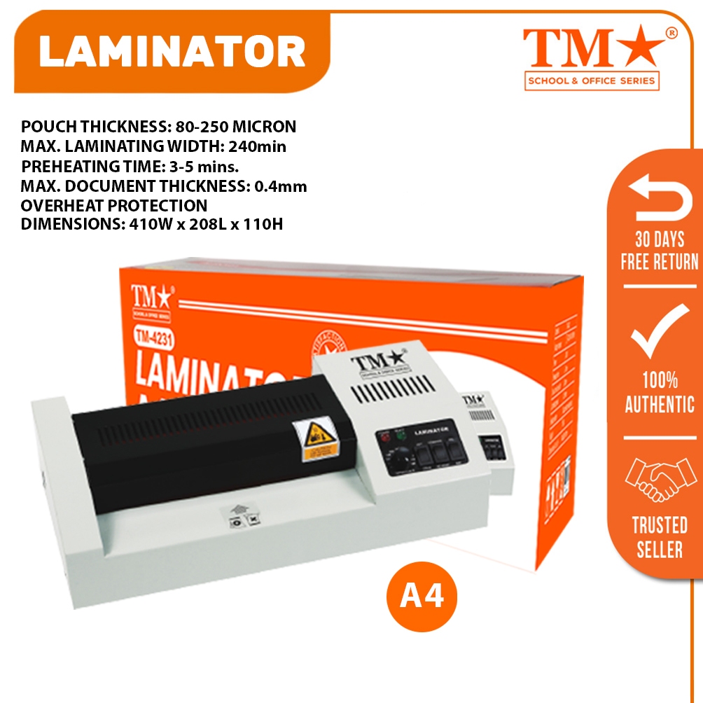 TM 1 unit Multifunctional Hot & Cold Laminator A4 size 9 Inch (TM-4231 ...