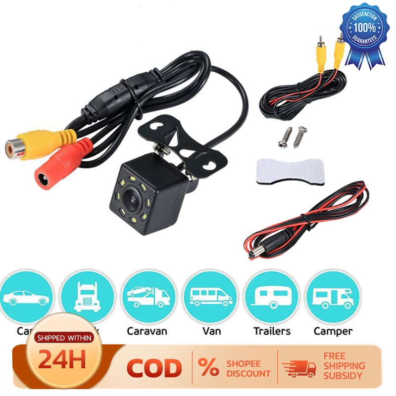 12 Led Hd Car Rear View Camera Auto Parking Reverse Backup Camera Night ...