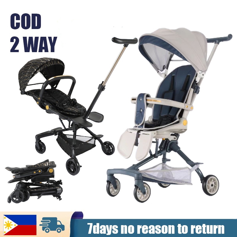 Two Way Stroller For Baby Foldable Stroller Reclinable Lightweight ...