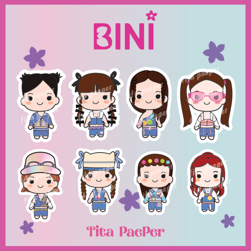 Chibi Bini Sticker - Holographic - Glitter - Waterproof | Shopee ...