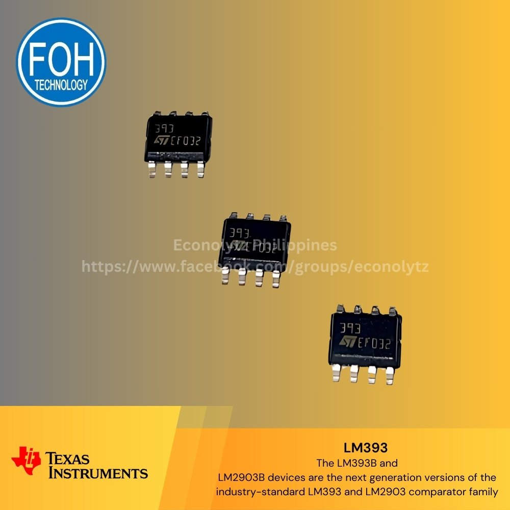 1 PC ORIGINAL TEXAS INSTRUMENT LM393 (SOIC-8) HIGHER SUPPLY VOLTAGE ...