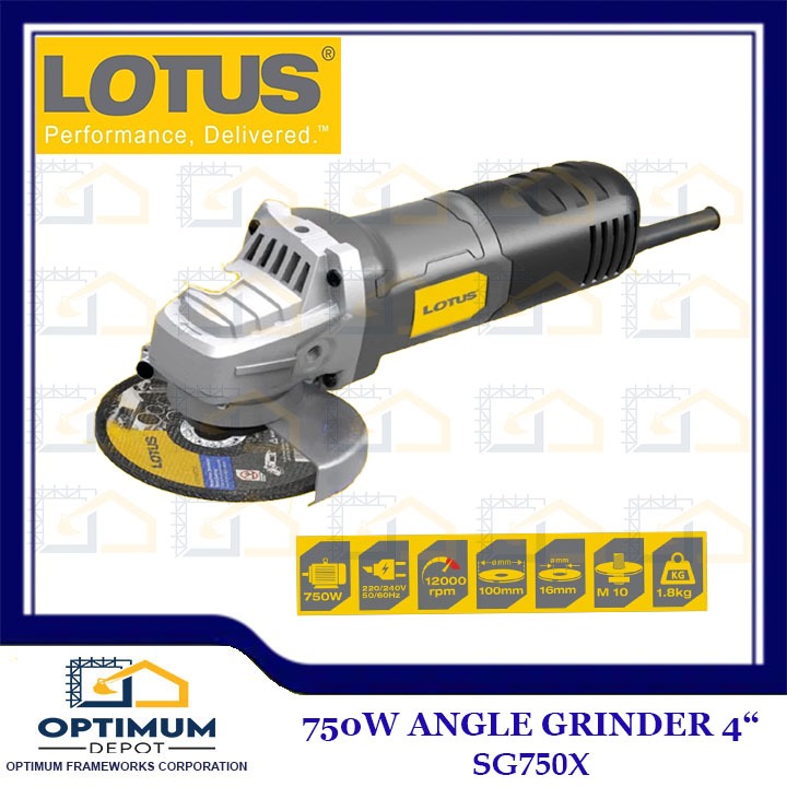 LOTUS Angle Grinder 4" SG750X 750W | Shopee Philippines