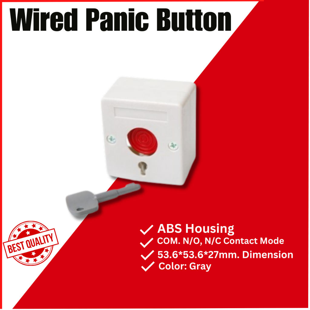 Mini Emergency Wired Panic Button (Gray Color) for Access Control ...