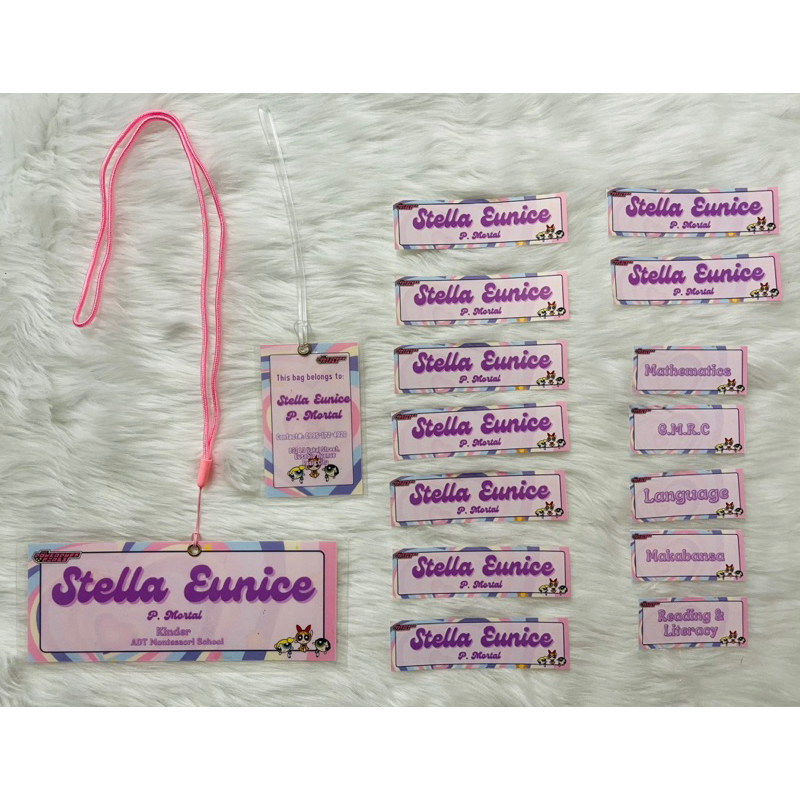 Laminated Name Tag, Bag Tag,Subject & Name stickers | Shopee Philippines