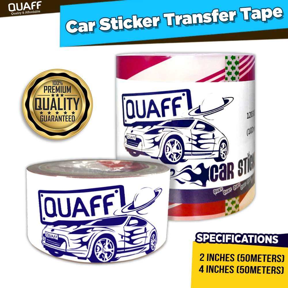 QUAFF Car Sticker Transfer Tape 4″(102MM*50M) | 2″(51MM*50M) | Shopee ...