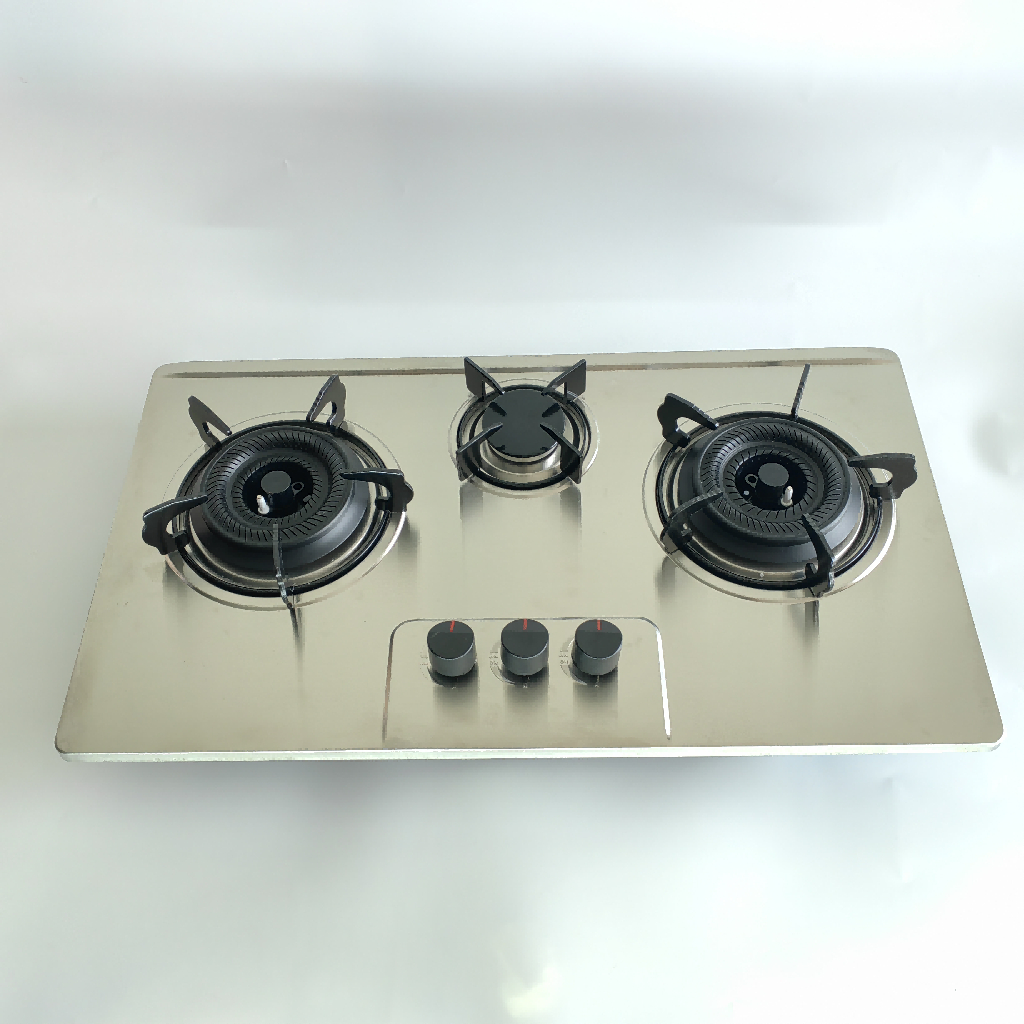 3-Hole Burner Stainless Steel Gas Stove: Durable, Efficient Cooking ...