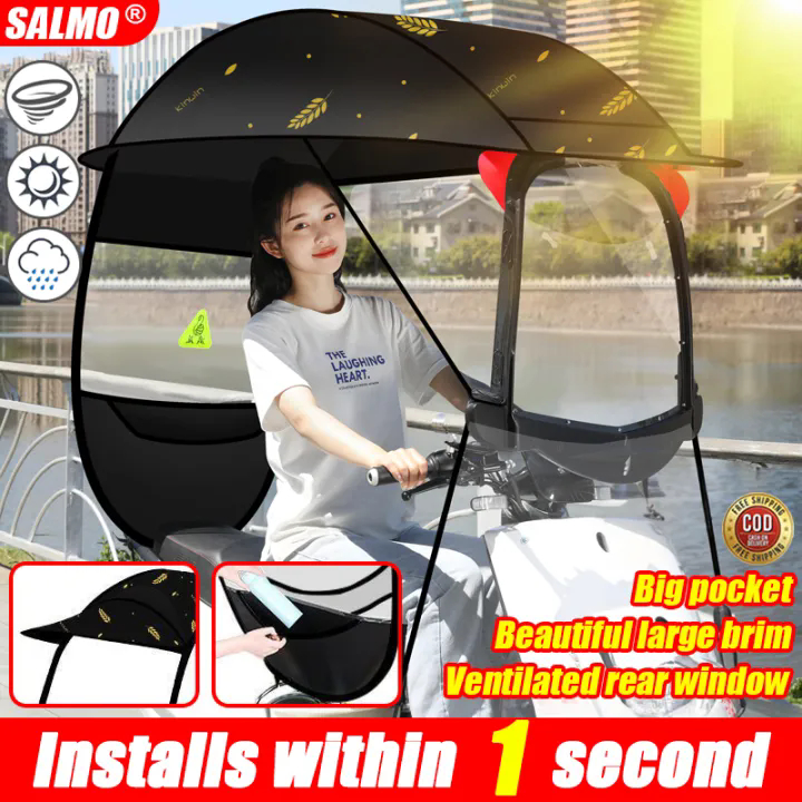 Sunshade Universal Electric Motorcycle Rain Cover Canopy Awning ...