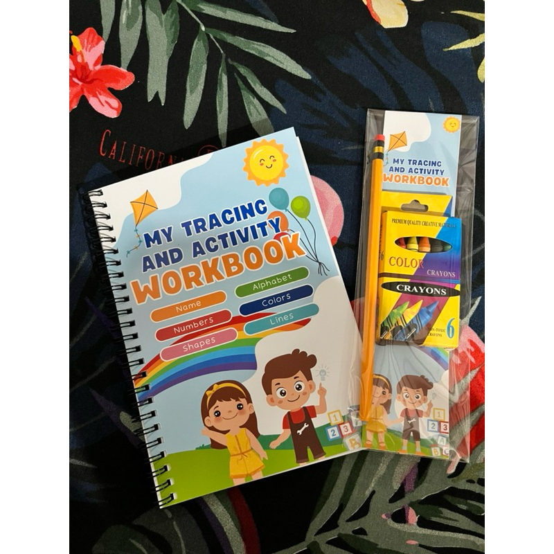 My tracing activity workbook (free crayon & pencil) | Shopee Philippines