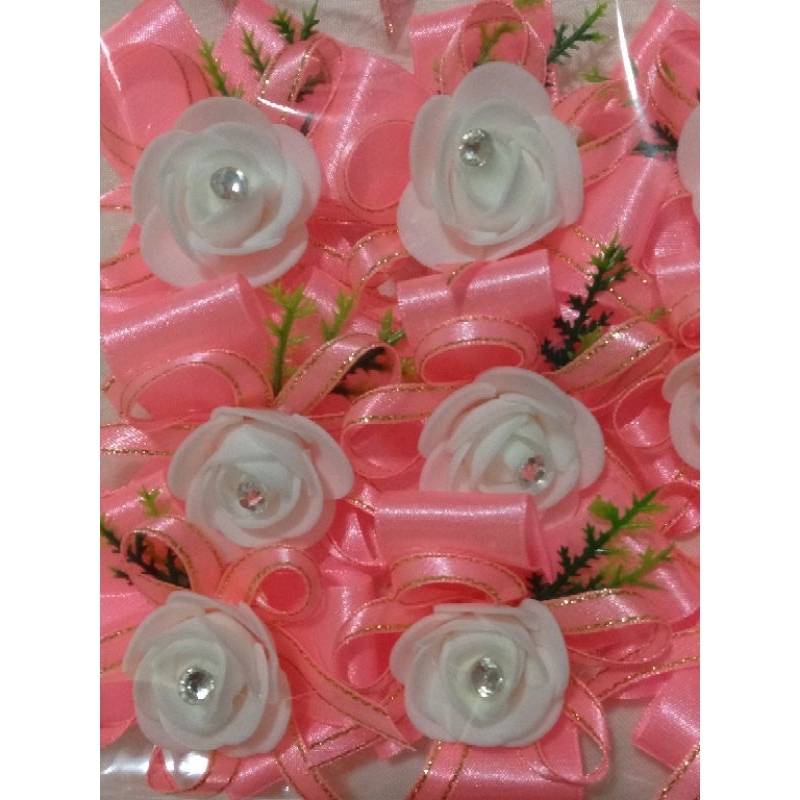 pink chest Corsage with pin for wedding/graduation | Shopee Philippines