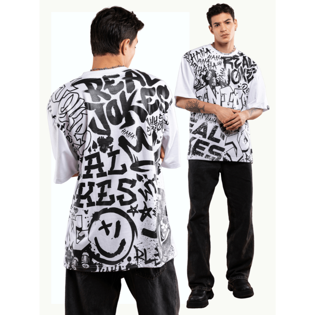 Real Jokes Clothing Scattered White | Shopee Philippines