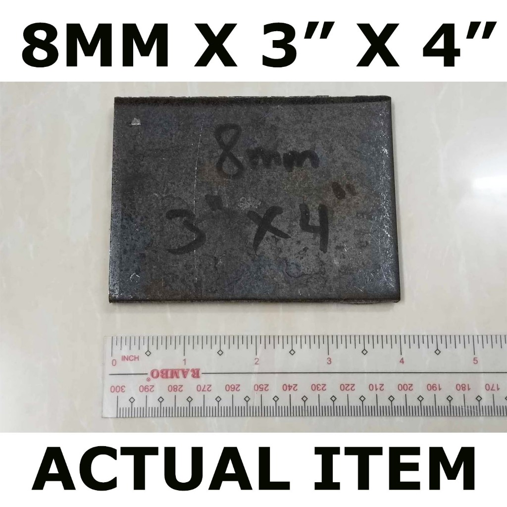 MS BASE PLATE 8MM X 3" X 4" MILD STEEL ...