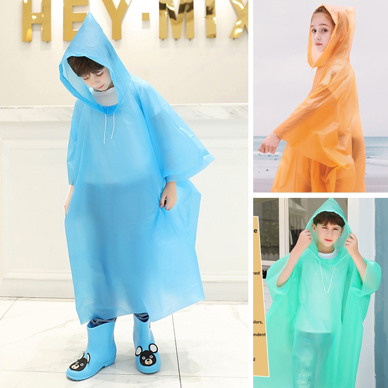 Toddler Rain Poncho Waterproof Disposable Rain Coat with Hood Rain ...