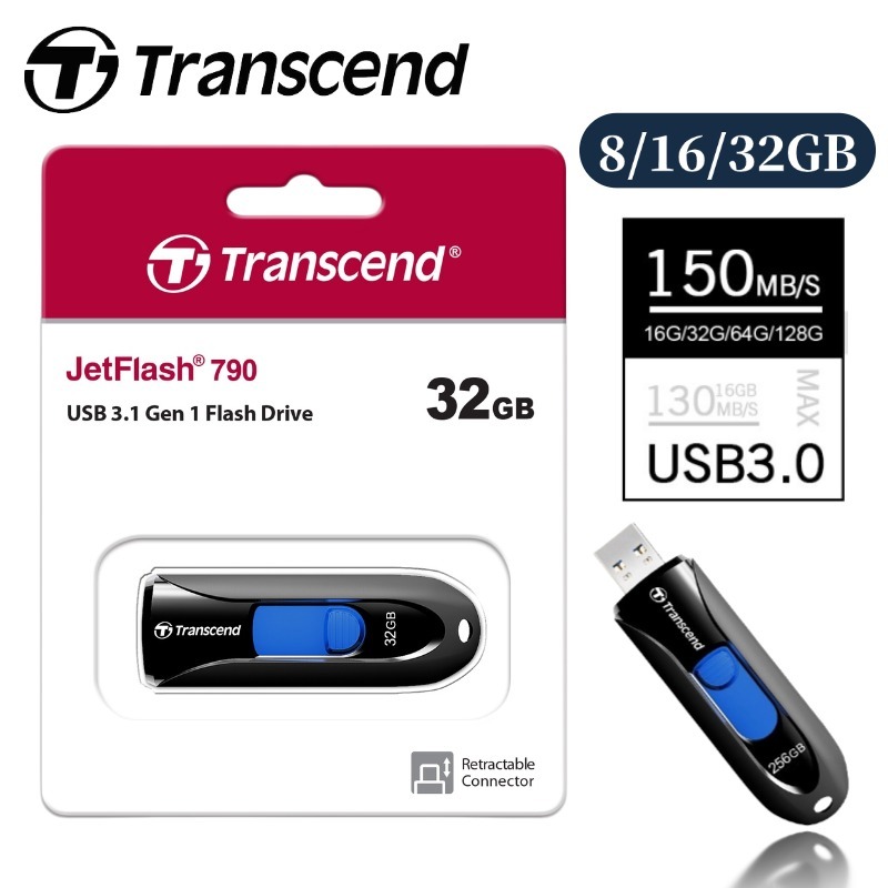 Transcend Flash Drive 2GB 4GB 8GB 16GB 32GB 64GB USB 3.1 Gen 1 high ...
