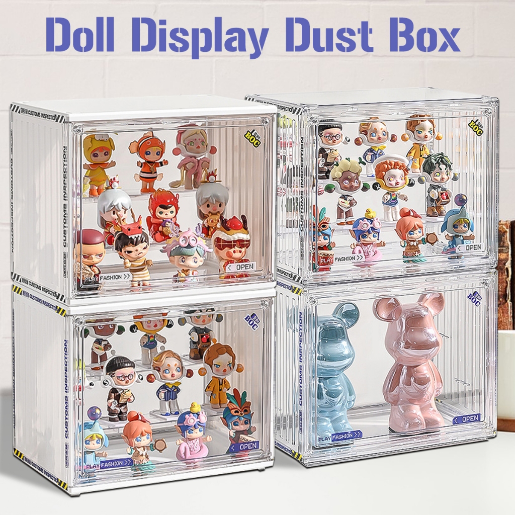Clear Display Dustproof Box Magnetic Csuction Door Display Case ...