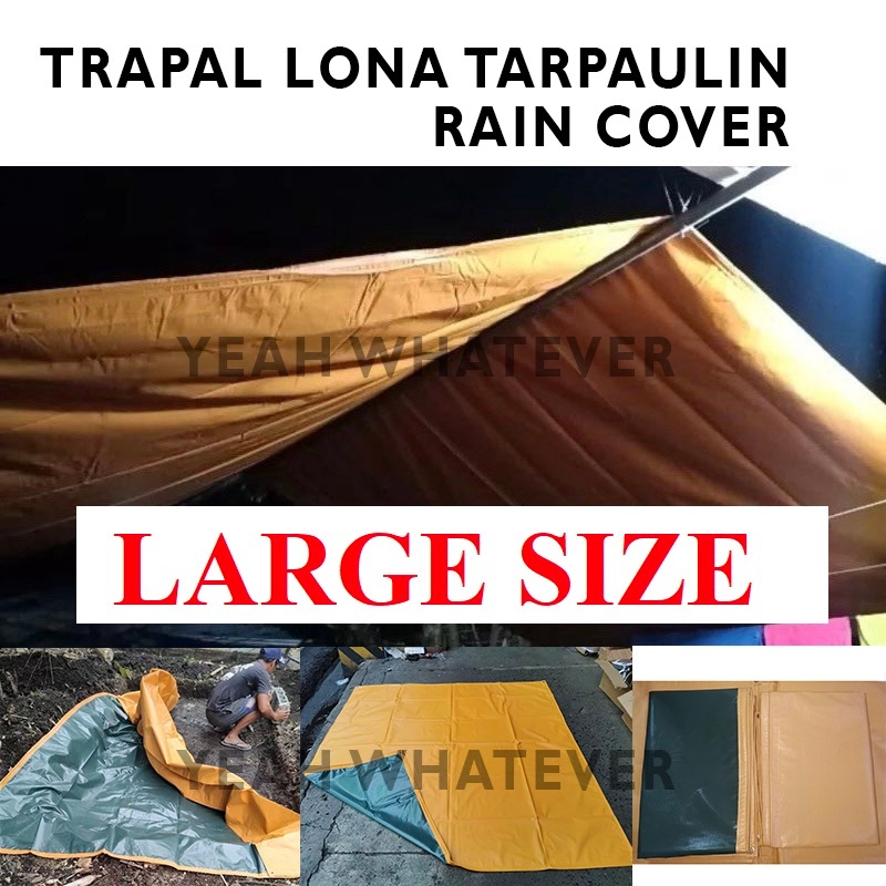LARGE SIZE Tolda Trapal Lona Makapal THICK CANVAS RAIN SHADE COVER ...