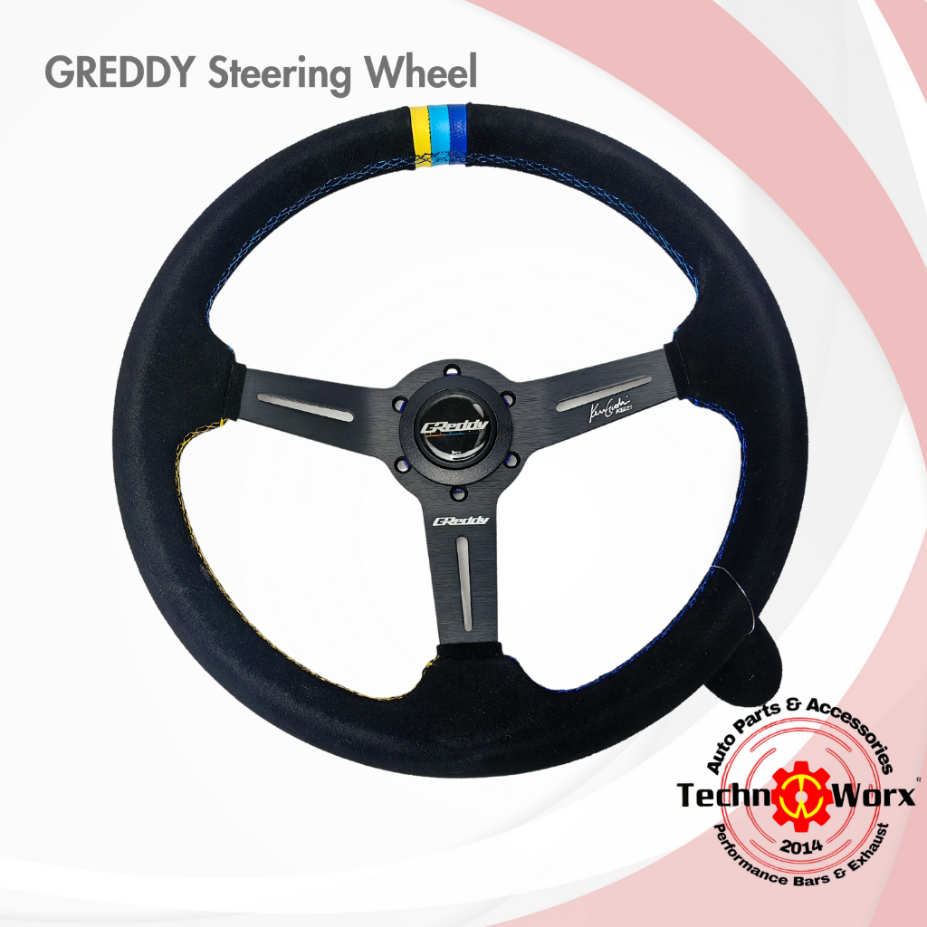GREDDY Steering Wheel SUEDE BLACK 14in Universal High Quality ...