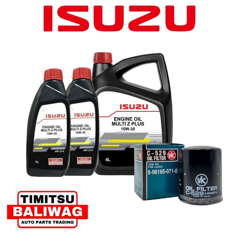 ISUZU MULTI Z 10W-30 SYNTHETIC BLEND DIESEL ENGINE OIL BUNDLE 6 LITERS ...