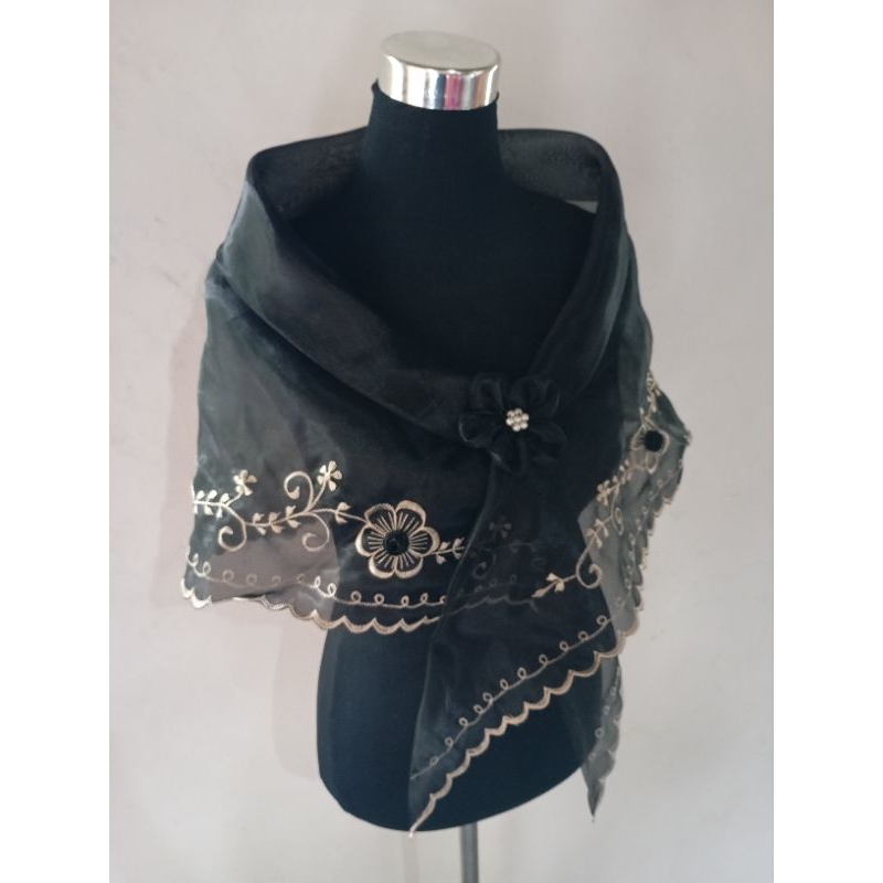 Filipiniana Alampay with handmade brooch for Adult | Shopee Philippines