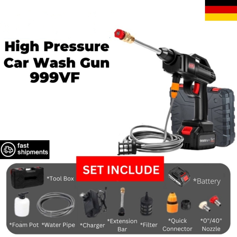 Cordless Water Jet Portable 999V Car Wash High Pressure Water Jet Gun ...