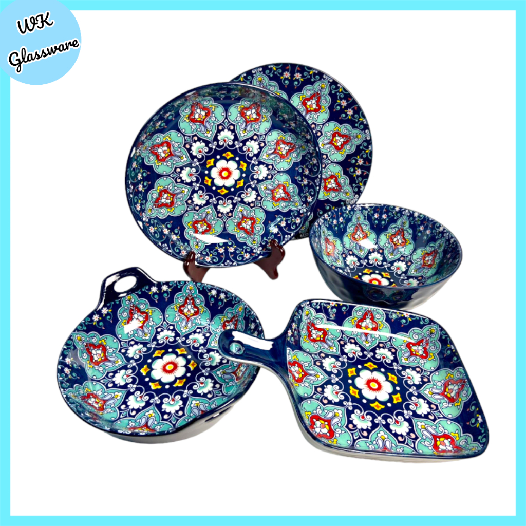 Ceramic Vintage Moroccan Tableware Dinner Salad Dessert Serving Plate ...