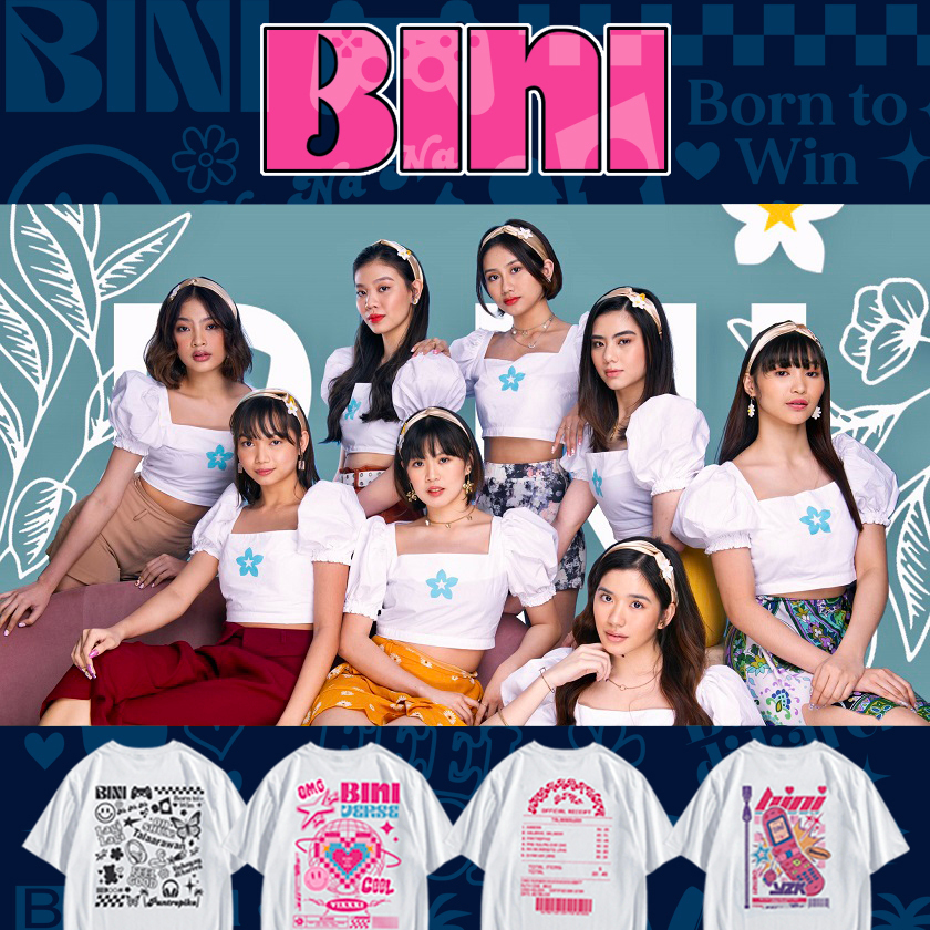 BINI White T-shirt Premium Quality Merch P-pop BINIverse Pantropiko ...