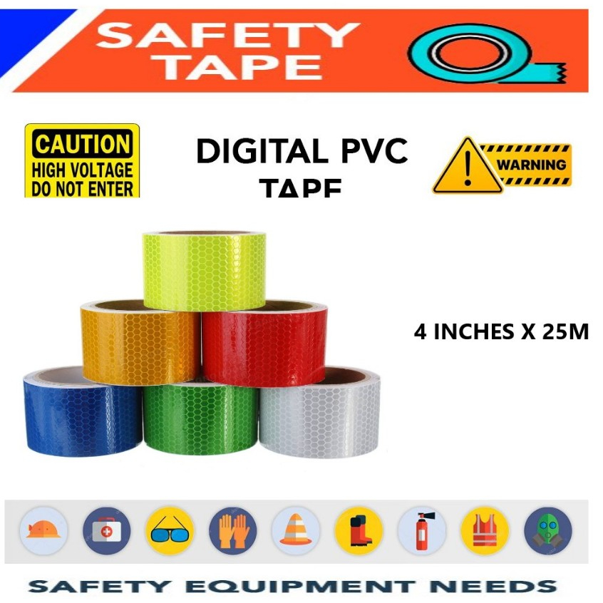 Safety Caution Reflective Tape Warning Tape Sticker Self Adhesive Tape ...