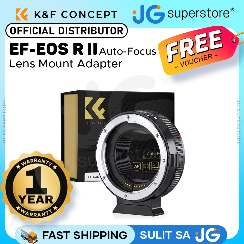 K&F Concept EF-EOS R Auto Focus Adapter for Canon EF Lens to EOS R RP R ...