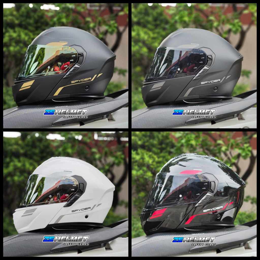 SPYDER PHANTOM - MODULAR - DUAL VISOR (with FREE Clear Lens) | Shopee ...