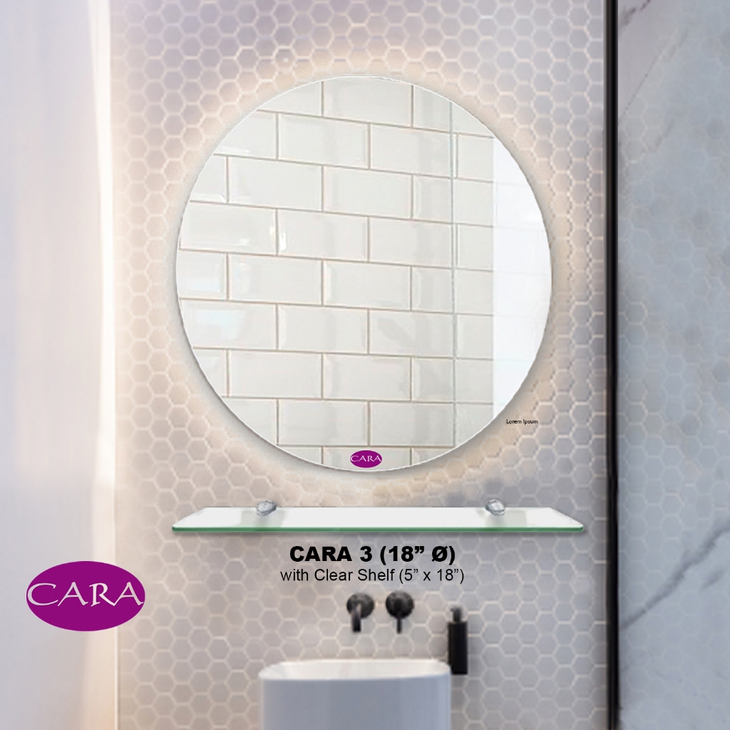 PROFILES CARA Home Bathroom Vanity Mirror Bundled With FREE Glass Shelf ...