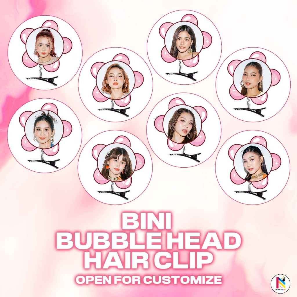 BINI BUBBLE HEAD HAIR CLIP (OPEN FOR CUSTOMIZE) | Shopee Philippines