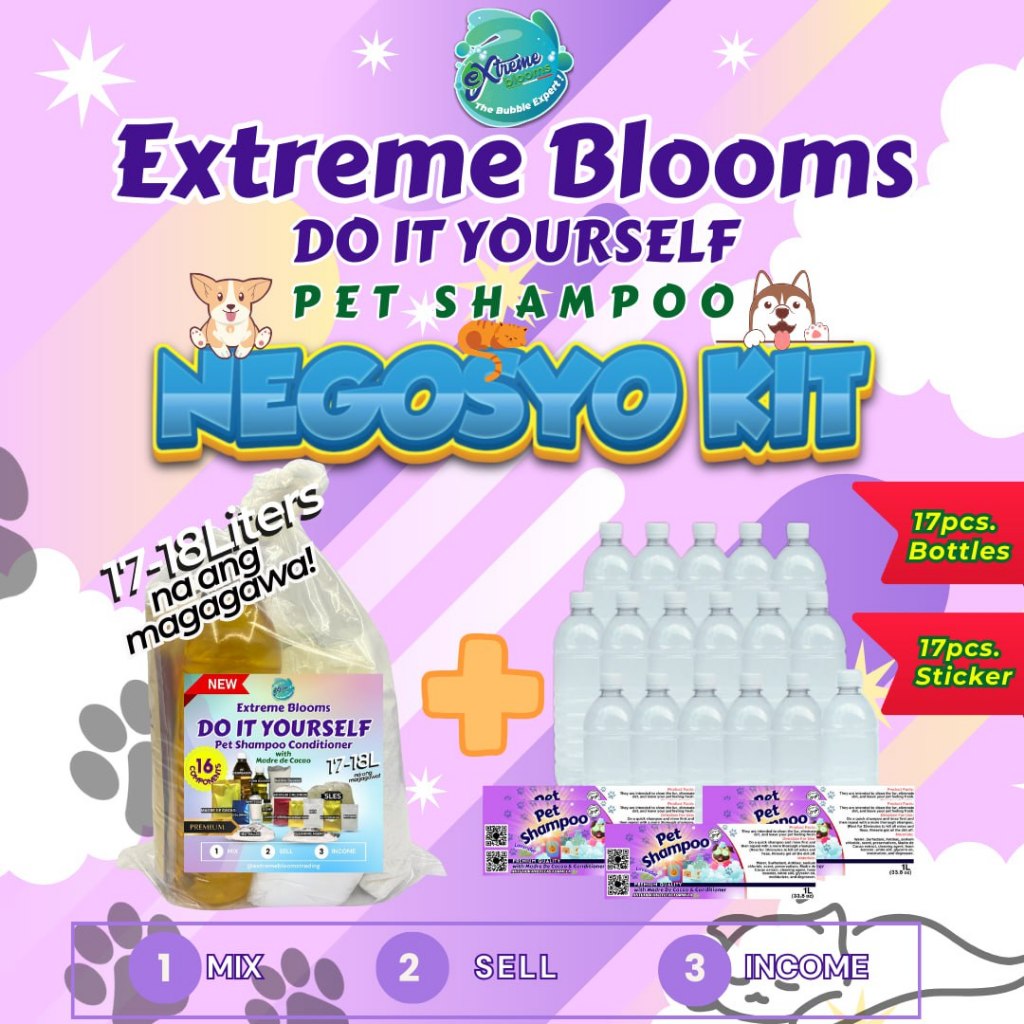 Premium Pet Shampoo Negosyo Kit with Madre de Cacao and Conditioner/ 2 ...