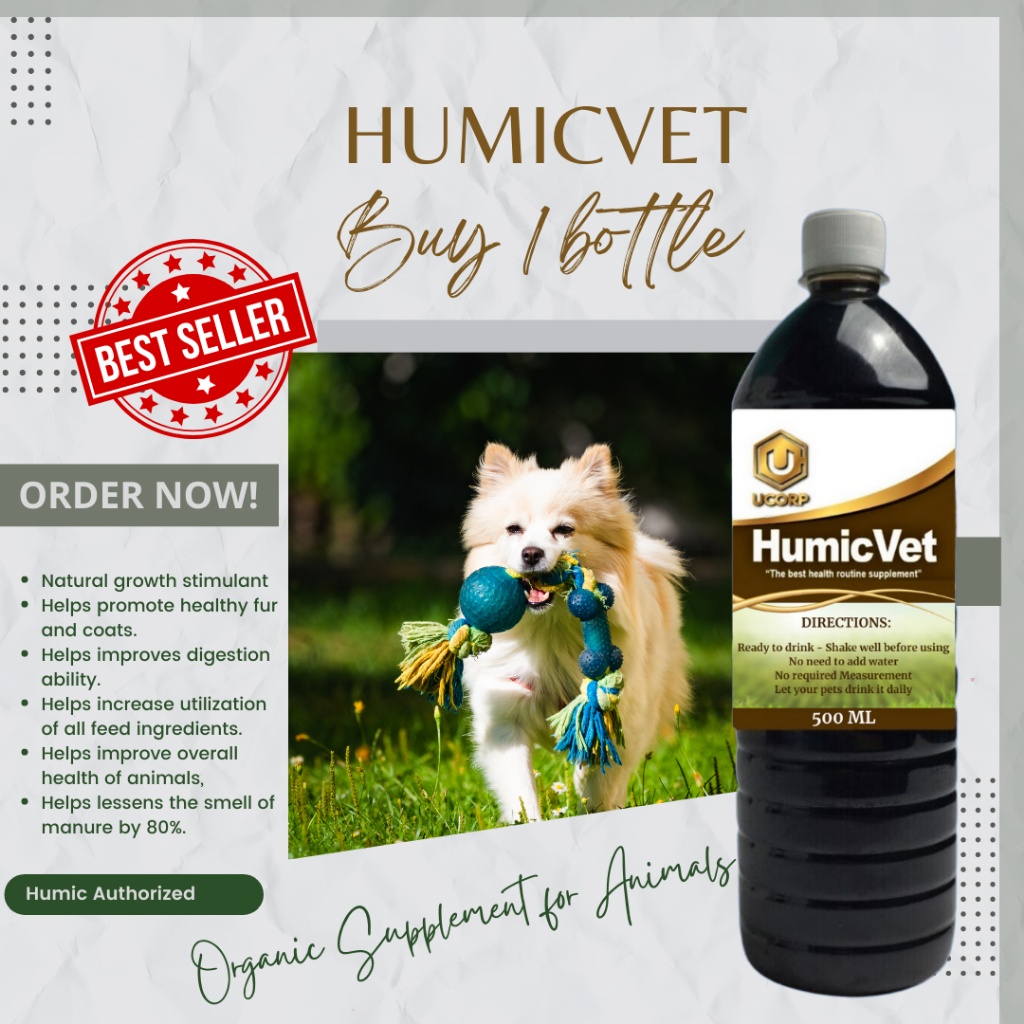 (1 BOTTLE) - 500ML HUMIC VET ORGANIC Supplements for all Animals Ready ...