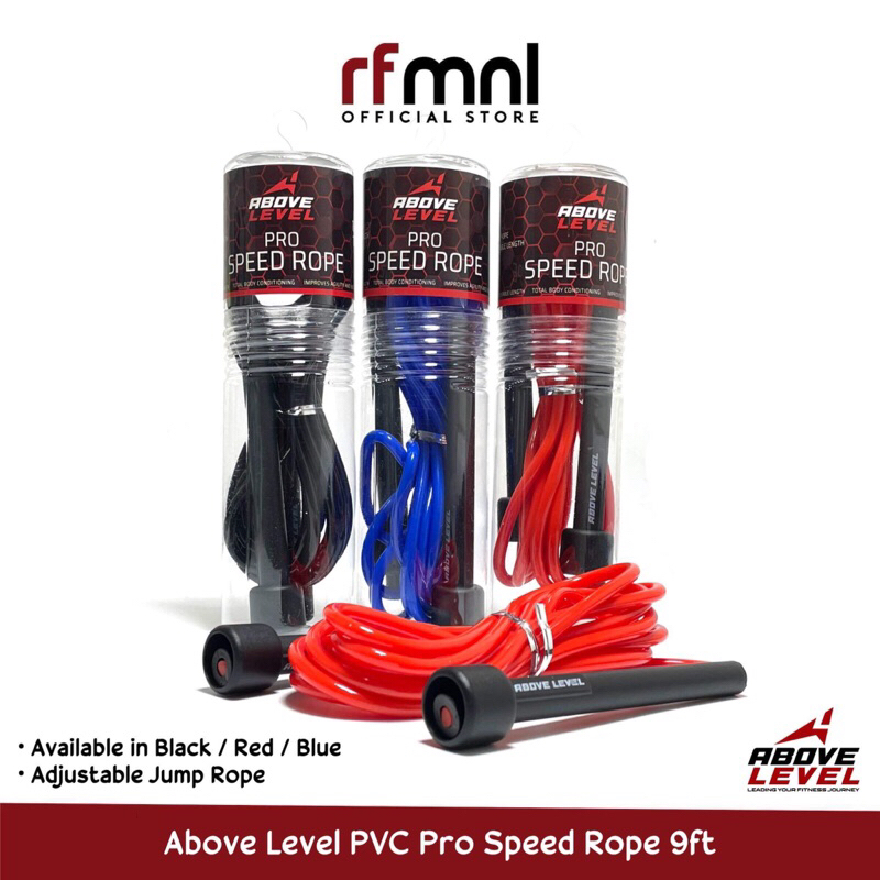 Above Level Pro Speed Rope 9ft PVC Adjustable Jump Rope | Shopee ...