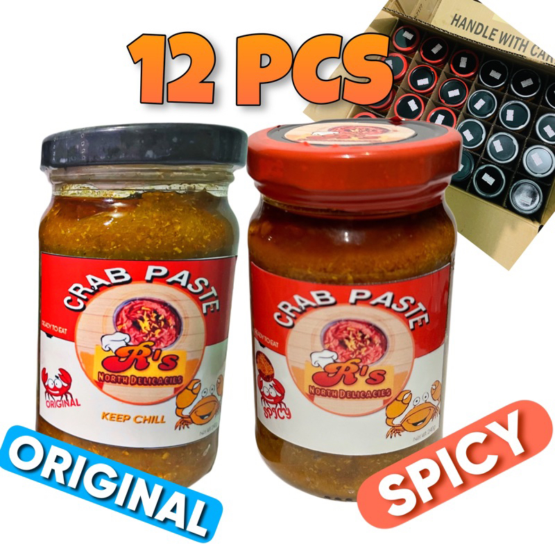 RSSHOPS Pure Crab Paste 12 Pcs Big Instant Food Natural Jar | Shopee ...