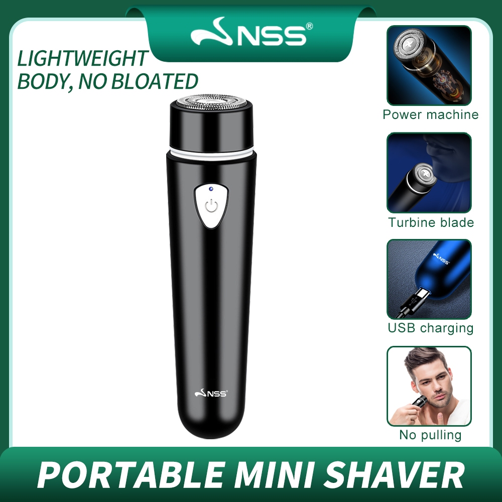 NSS Mini Electric Shaver For Men Portable Hair Removal Machine USB ...