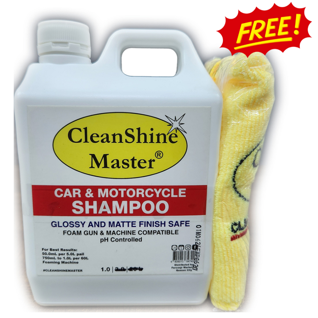 Car and Motorcycle Shampoo 1 Liter by CleanShine Master | Shopee ...