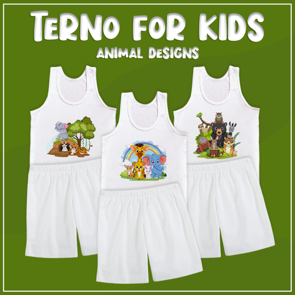 kids wear hub terno sando for kids assorted ANIMALS kids terno sando ...