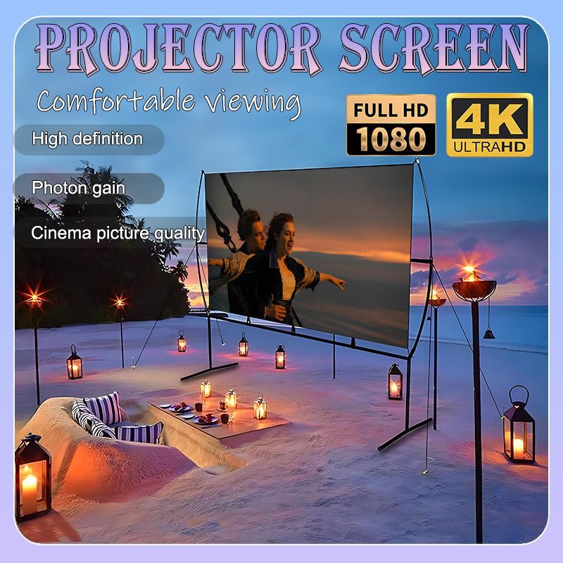 Projector Screen 100 Inch HD Vivid Color Better Viewing Experience ...