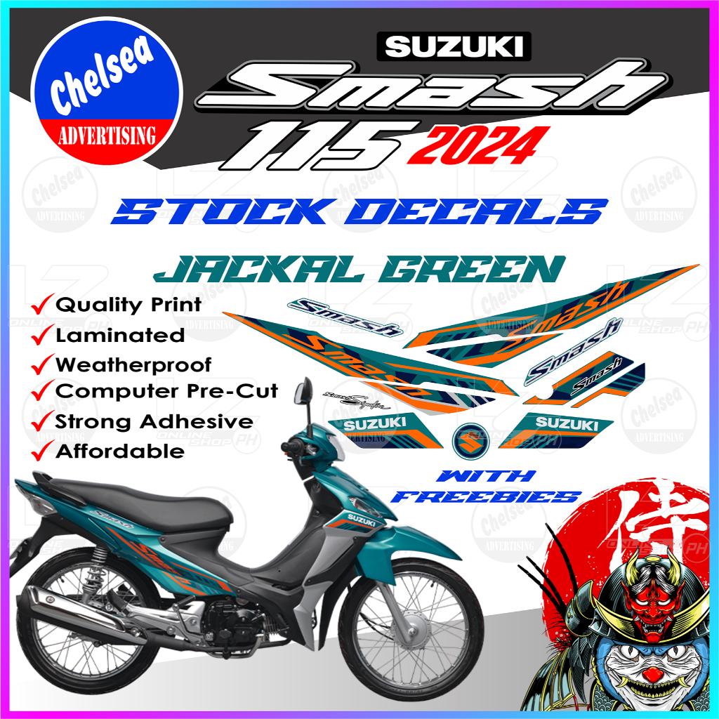 Suzuki Smash 115 (2024) Stock Decals / Stickers with freebies | Shopee ...