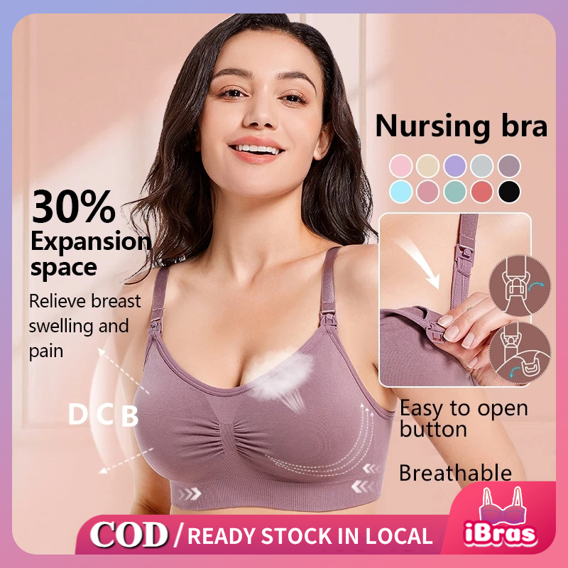 Nursing Bra Seamless Maternity Bra For Breastfeeding Breathable Pregnancy Underwear 937 | Shopee ...
