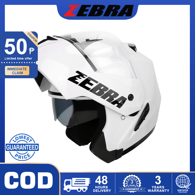ZEBRA YM-602 Plain Motorcycle Helmets Open Face Modular Motor Helmet ...