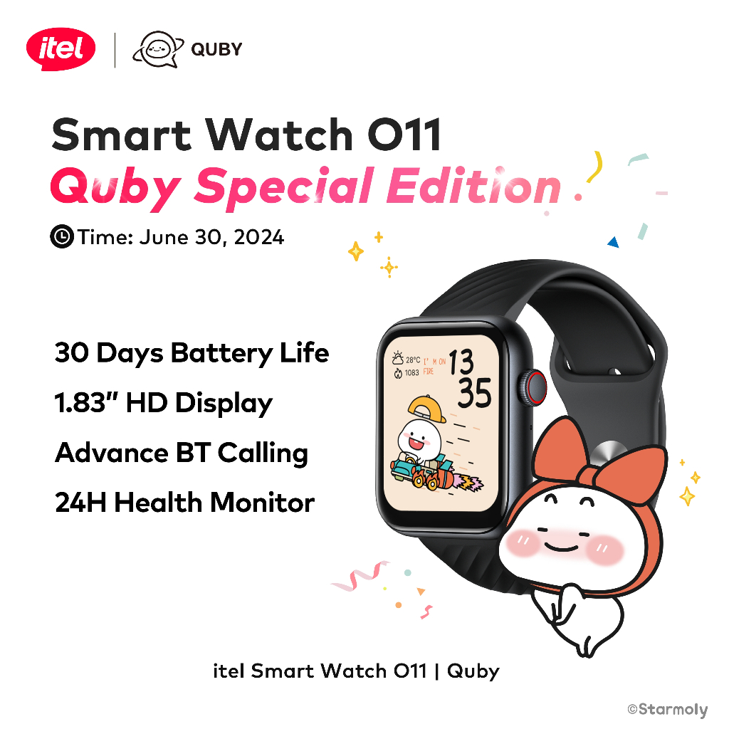 【NEW ARRIVAL】[itel & Quby Smart Watch O11 3 Active | Tahan Air 5ATM 100 ...