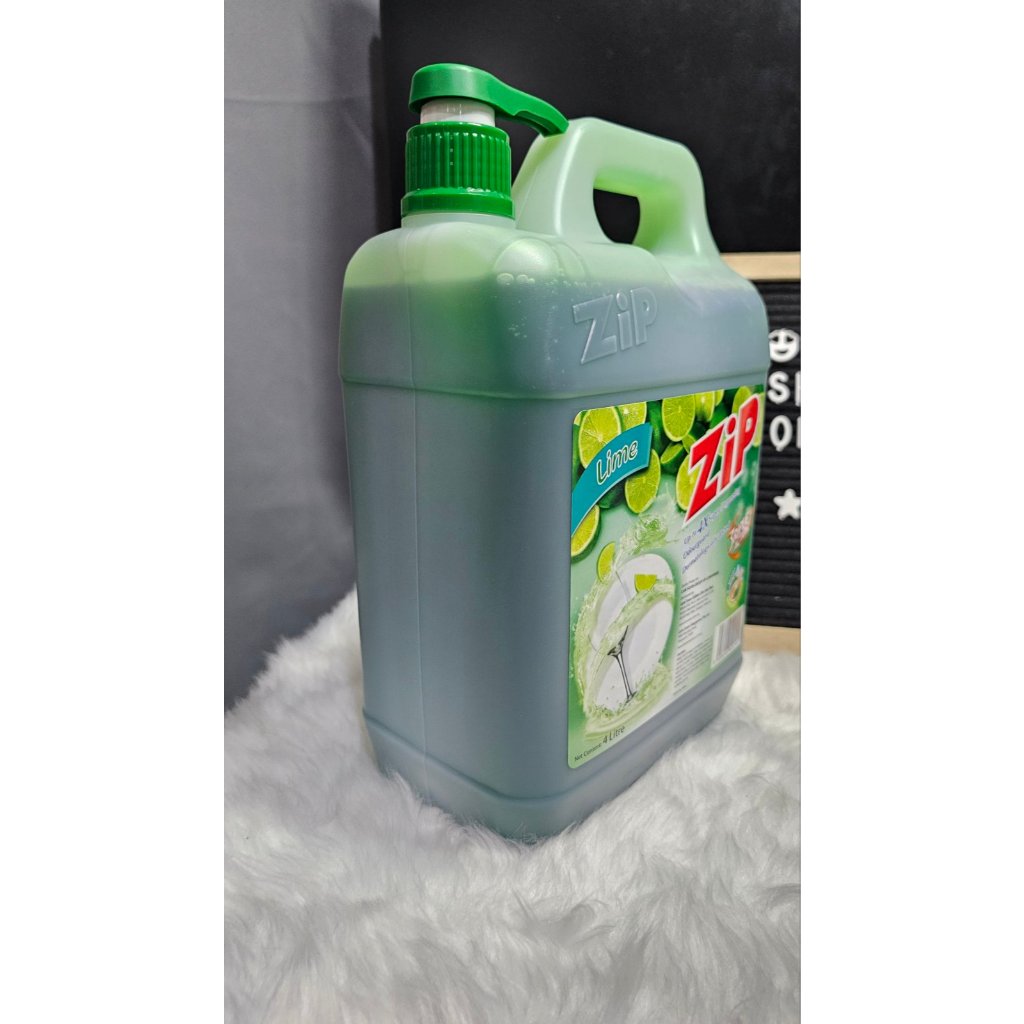 ZIP DISHWASHING LIQUID 4 liters LIME | Shopee Philippines