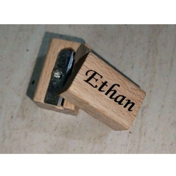 Personalized Wooden Sharpener with Engraved | Shopee Philippines