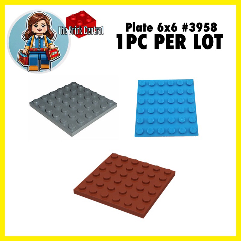 The Brick Central • LEGO Plate 6x6 1PC | Lego Part 3958 | Shopee ...