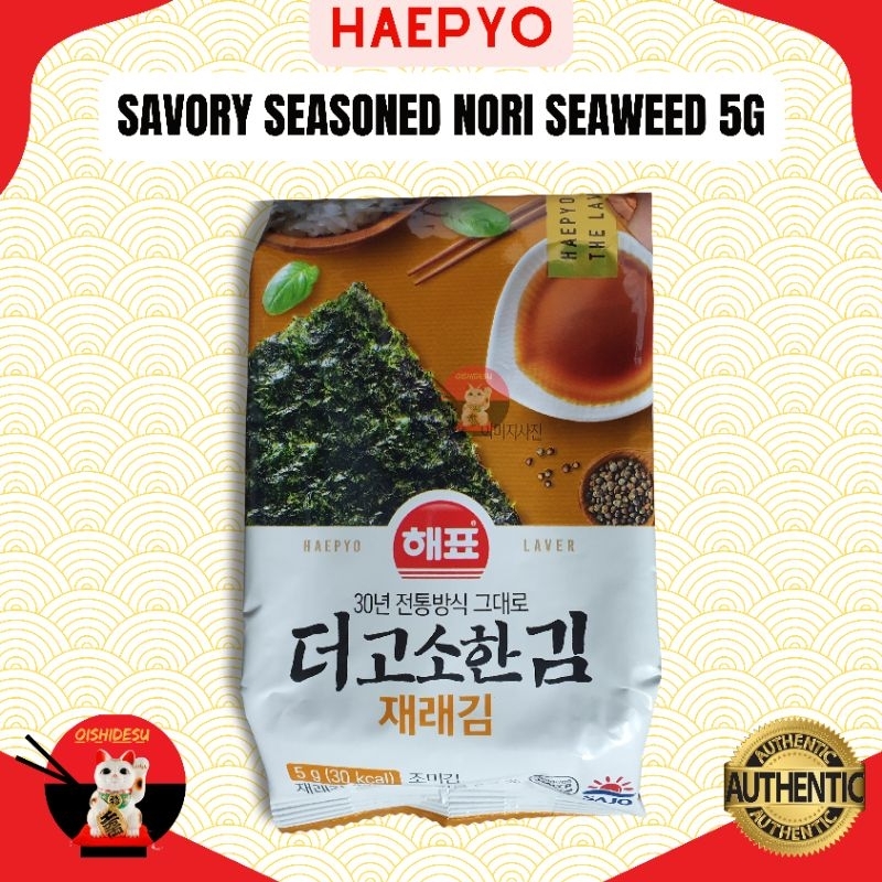 Korean Haepyo Seasoned Savory Nori Seaweed 5g | Shopee Philippines