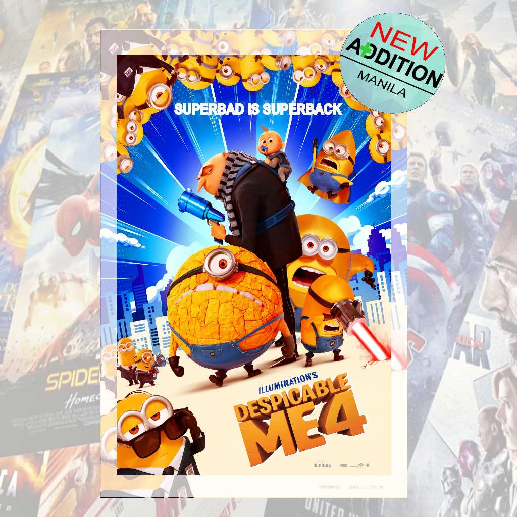 DESPICABLE ME 4 Large Poster | Shopee Philippines