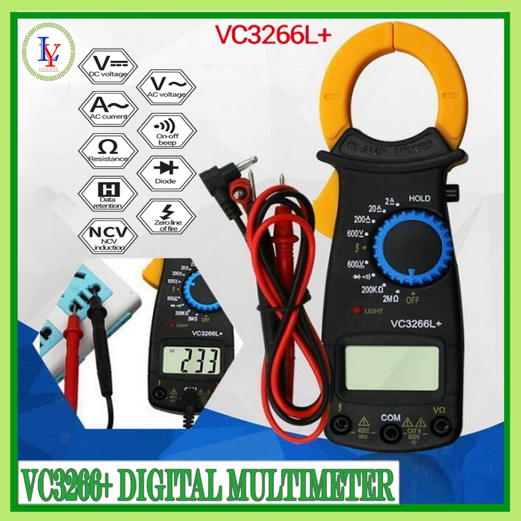 Multimeter Ammeter Capacitor Multi Digital Clamp Meter Tester Original ...