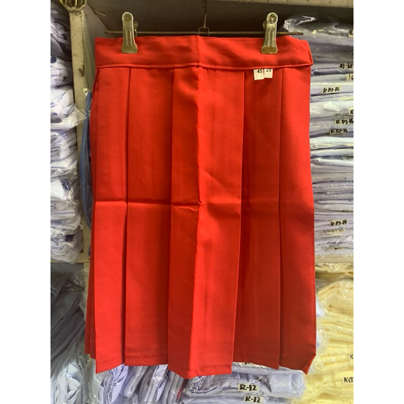 SCHOOL UNIFORM RED SKIRT KATRINA | Shopee Philippines