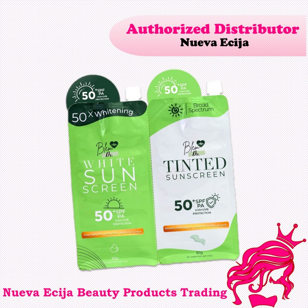 Blem Dr White and Tinted Sunscreen with SPF50 helps prevent sunburn ...
